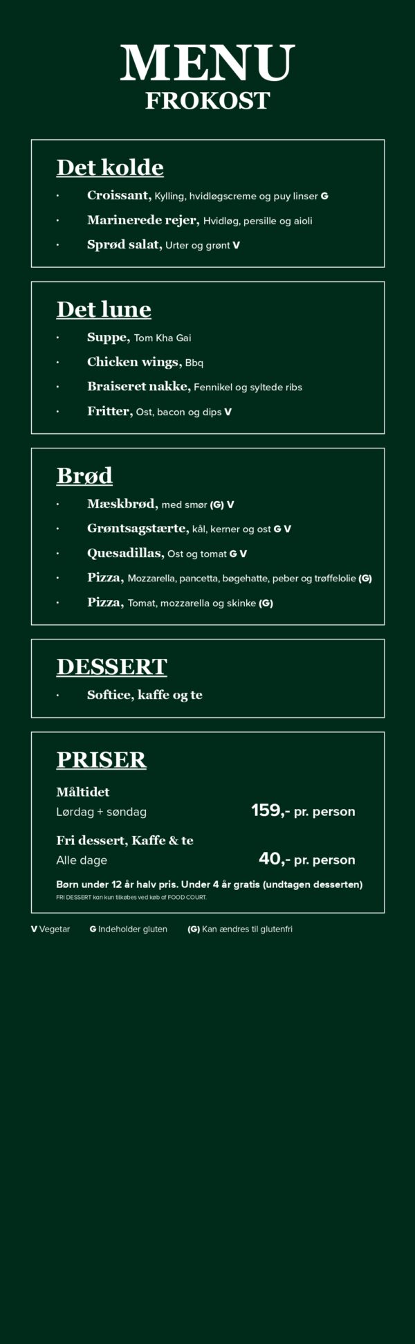 Food Court for børn og voksne - Italiensk, amerikansk og asiatisk mad